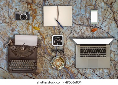Past Present Future Technology Devices Typewriter Stock Photo 496066834 ...