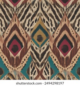 Traditional Patchwork Pattern Vibrant Colors Intricate AI-generated ...