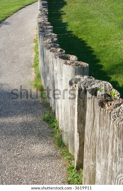 Pathway Wooden Posts Stock Photo 3619911 | Shutterstock