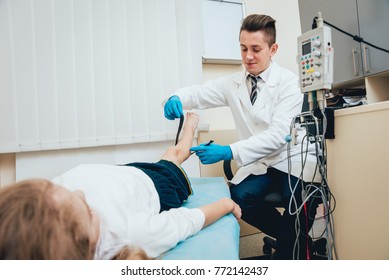 Patient Nerves Testing Using Electromyography Medical Stock Photo ...