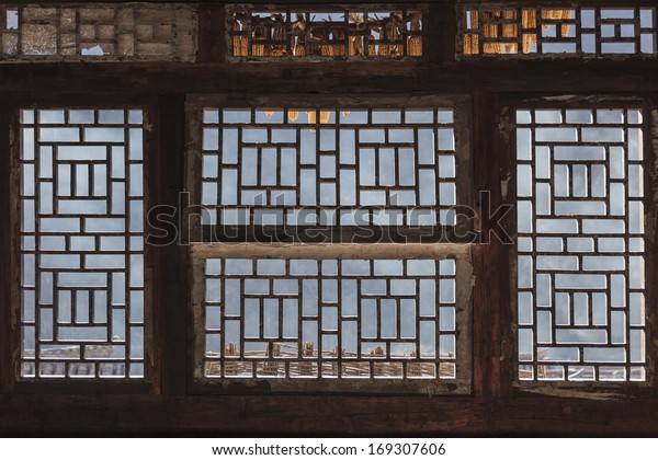 Pattern Chinese Window Frame Architecture Details Stock Photo (Edit Now ...