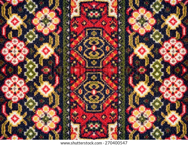 Pattern Floral Geometric Elements Carpet Bedding Stock Photo 270400547 ...