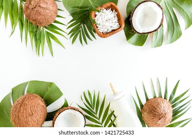 Pattern Frame Borders Coconuts Tropical Palm Stock Photo 1421725433 ...