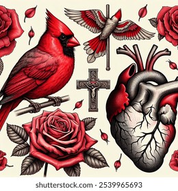 Pencil Sketch Artistic Image Pattern Red AI-generated image 2539966263 ...