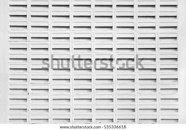 Pattern White Concrete Block Wall Ventilation Stock Photo 535336618 ...