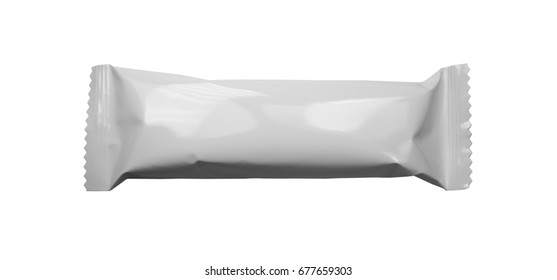Realistic White Candy Wrapper Mockup Blank Stock Vector (Royalty Free ...