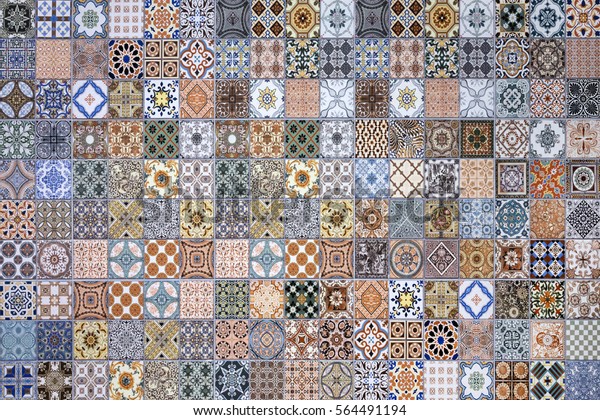 Patterned Tiles On Wall Stock Photo 564491194 | Shutterstock