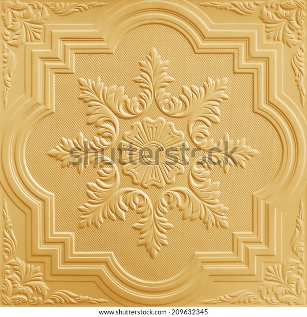Patterns On Ceiling Gypsum Sheets Stock Photo (Edit Now) 209632345