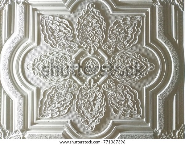 Patterns On Ceiling Gypsum Sheets White Stock Photo (Edit Now) 771367396