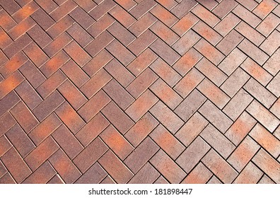 Pavement Brick Herring Bone Pattern Texture Stock Photo 181898447 ...