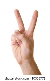 Two Fingers Peace Victory Symbol Sign Stock Photo 46922164 | Shutterstock