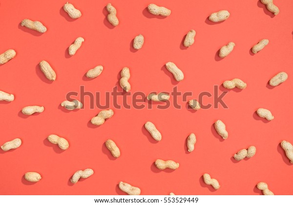 Peanut Random Flat Lay Pattern On Stock Photo (Edit Now) 553529449
