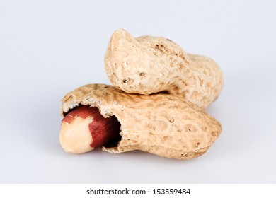 Close Boiled Peanuts Rotten Isolated White Stock Photo 1365813005 ...