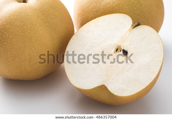 Pear Cross Section Cut Stock Photo (Edit Now) 486357004