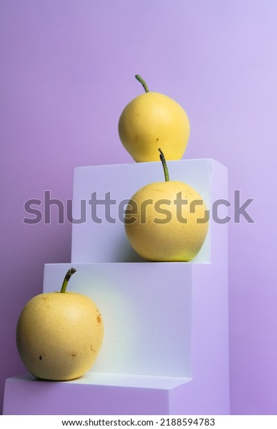 Pears Plain Background Copy Space Stock Photo 2188594783 | Shutterstock