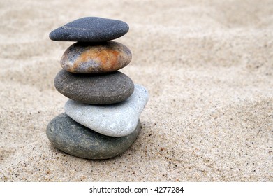 Pebble Stack On Seashore Stock Photo 4277284 | Shutterstock