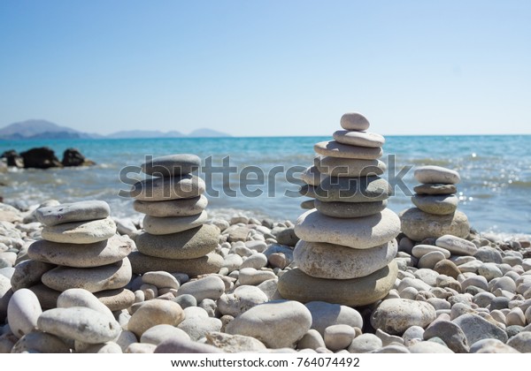 Pebbles Folded Structure On Beach Stock Photo 764074492 | Shutterstock