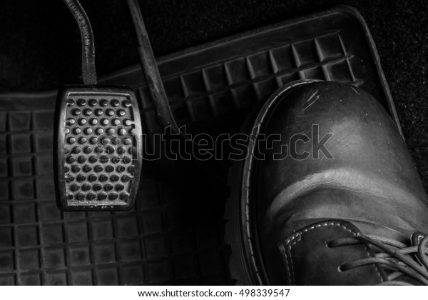 Pedal Control Car While Driving Speed Stock Photo (Edit Now) 498339547