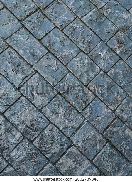 Pedestrian Stone Texture Gray Stone Background Stock Photo 2002739846 ...