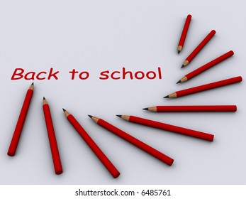 Pencil Back School 3d Render Stock Photo 6485761 | Shutterstock