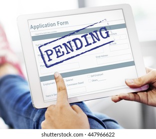 Pending Application Form Document Reply Concept Stock Photo 447966622 ...
