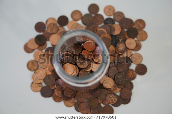 Pennies Jar Stock Photo 719970601 | Shutterstock