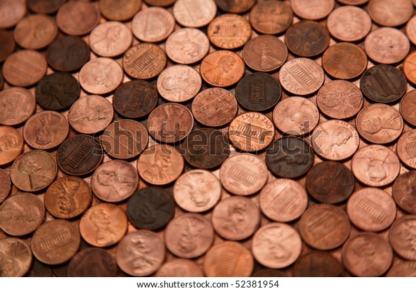 Penny Background Stock Photo (Edit Now) 52381954