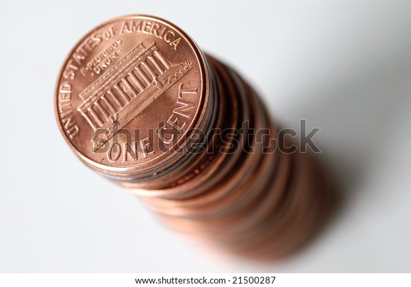 Penny Stack Stock Photo 21500287 | Shutterstock
