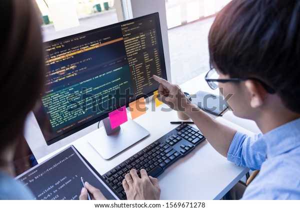 Pensive Programmer Working On On Desktop Stock Photo (Edit Now) 1569671278 Pensive Programmer Working On On Desktop Stock Photo (Edit Now) 1569671278