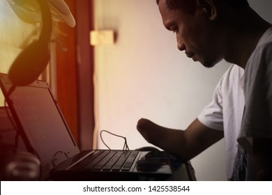 People Disabilities Using Computers Side Photos Stock Photo 1425538544 ...