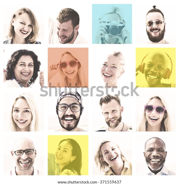 People Set Faces Diversity Human Face Stock Photo (Edit Now) 371559637