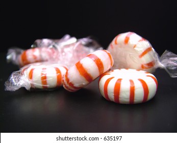 Peppermint Candy On Dark Background Stock Photo 635197 | Shutterstock