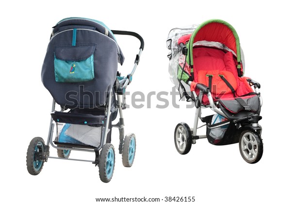 Perambulators Under White Background Stock Photo 38426155 | Shutterstock