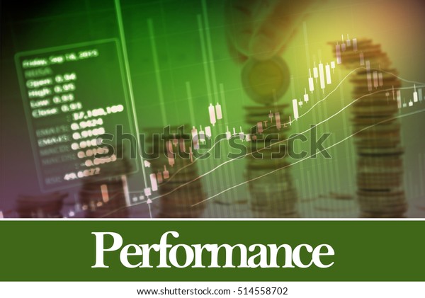 Performance Abstract Digital Information Represent Businessfinancial ...