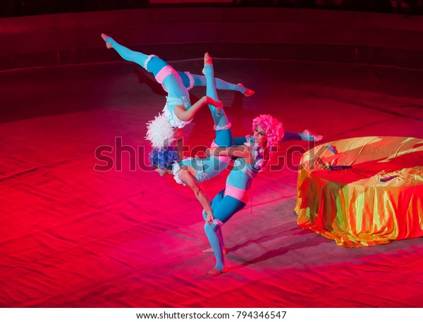 Performance Acrobats Circus Stock Photo (Edit Now) 794346547