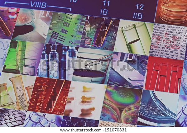 Periodic Table Elements Laboratory Tools Science Stock Photo 151070831 ...