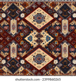 Traditional Persian Carpet Intricate Floral Patterns AI-generated image ...