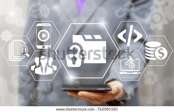 Personal Access Folder Files Secure Mobile Stock Photo 762085585 ...