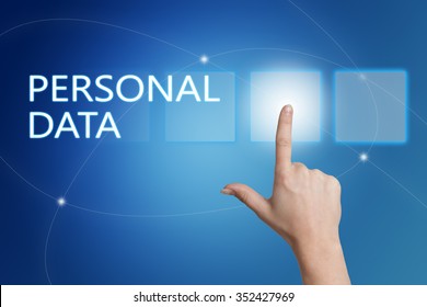 Personal Data Hand Pressing Button On Stock Photo 352427969 | Shutterstock