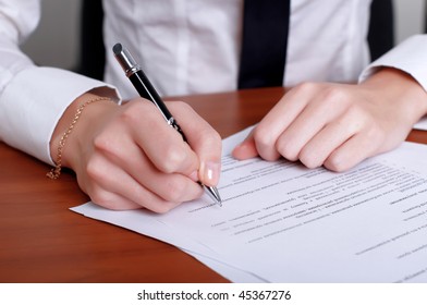 Persons Hand Signing Important Document Stock Photo (Edit Now) 48729280