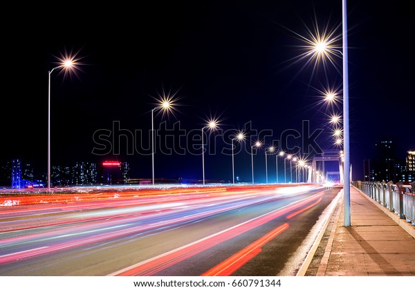 Perspective Road Night Stock Photo (Edit Now) 660791344
