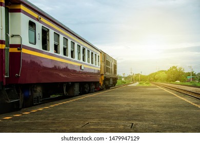 Perspective Train Procession Bogey Compartment Go Stock Photo ...
