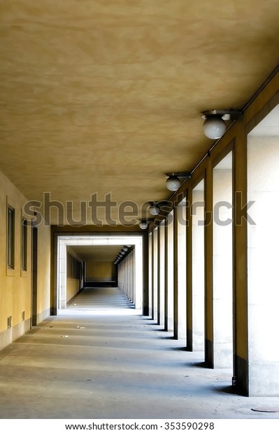 Perspective View Column Passage Stock Photo (Edit Now) 353590298