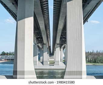Perspective View Support Pillars Bridge Highway Stock Photo (Edit Now ...