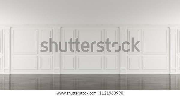 Perspective White Empty Room Dark Laminate Stockfoto 1121963990 ...