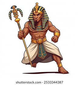 Cartoon Artistic Image Ancient Egyptians Traditional AI-generated image ...