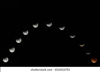 Phases Full Blue Lunar Eclipse Changing Stock Photo 1014553792 ...