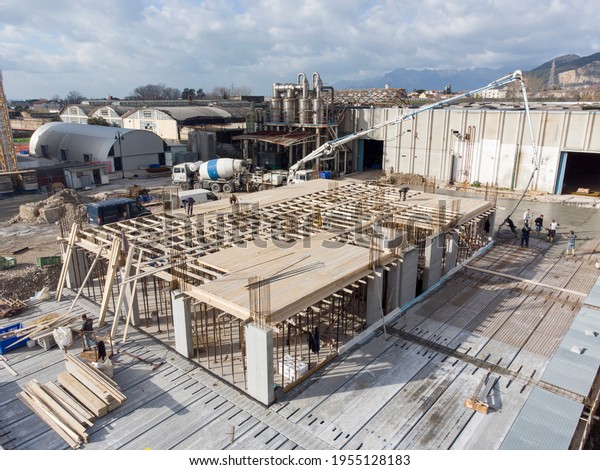 Phases Work On Construction Site Photographed Stock Photo 1955128183 ...