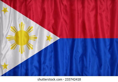 Philippines Flag Pattern On Fabric Texture Stock Photo 233742418 ...