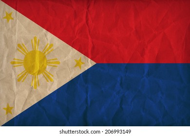 Philippines Flag Pattern On Synthetic Leather Stock Illustration 437779471